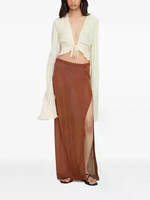 DONDE ESTEBAN Silk Cropped Blouse
