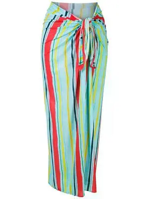 AMIR SLAMA Striped Beach Skirt - Multicolour