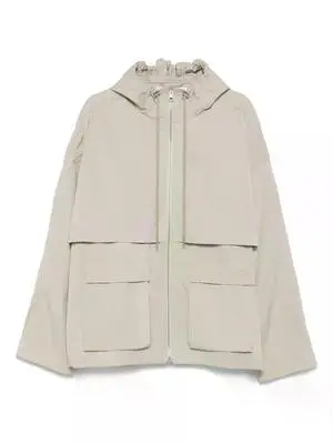Maison Kitsuné Hooded Windbreaker With Embroidered Logo