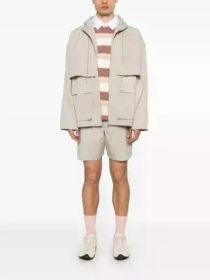 Maison Kitsuné Hooded Windbreaker With Embroidered Logo