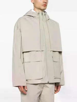 Maison Kitsuné Hooded Windbreaker With Embroidered Logo