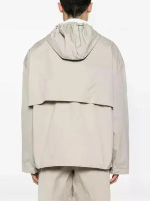 Maison Kitsuné Hooded Windbreaker With Embroidered Logo
