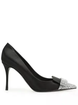 SERGIO ROSSI Embellished 90mm Leather Shoes