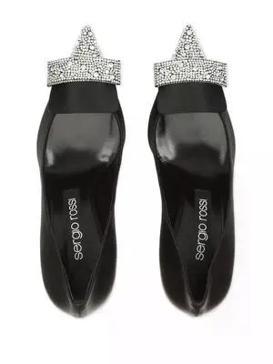 SERGIO ROSSI Embellished 90mm Leather Shoes