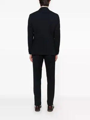 LARDINI Brooch-detail Suit - Blue