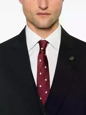 LARDINI Brooch-detail Suit - Blue