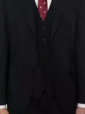 LARDINI Brooch-detail Suit - Blue