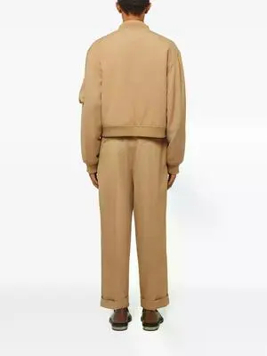 JIL SANDER Straight-leg Belted Wool Trousers