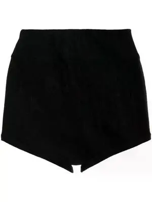 Cashmere In Love Felix Knitted Logo-patch Shorts - Black