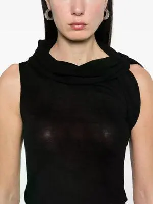 Rick Owens Twist-detail Top - Black