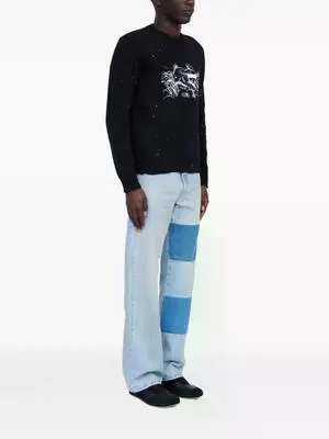 MAISON MARGIELA Crew-neck Sweater With Signature Numbers Motif