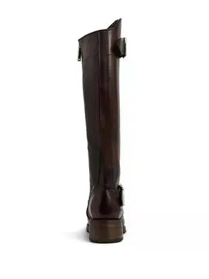 Dsquared2 Logo-debossed Leather Boots