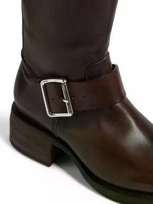 Dsquared2 Logo-debossed Leather Boots