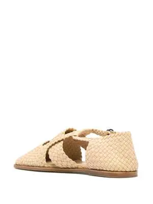 Hereu Serra Interwoven Slippers - Neutrals