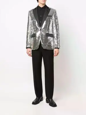 Philipp Plein Sequin-embellished Single-breasted Blazer