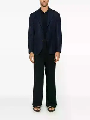 Eleventy Interlock-twill Blazer - Blue