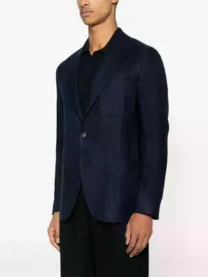 Eleventy Interlock-twill Blazer - Blue