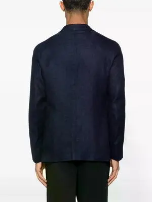 Eleventy Interlock-twill Blazer - Blue