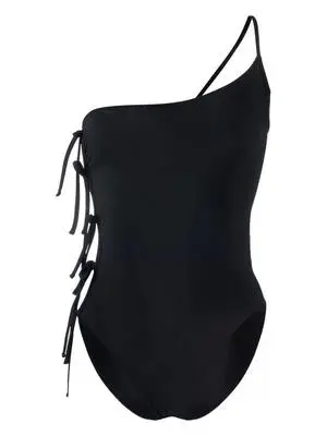Rick Owens Knot-detailing One-shoulder Swimsuit - Black