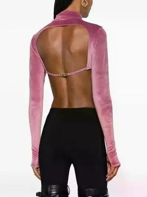 Gcds Velvet High-neck Top