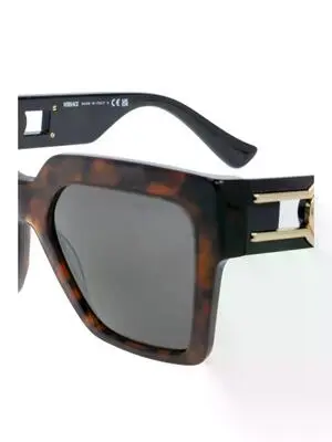 Versace Square-frame Sunglasses - Brown
