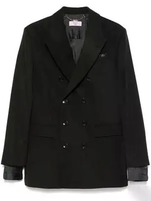 Martine Rose Double-breasted Pinstripe Wool-blend Jacket