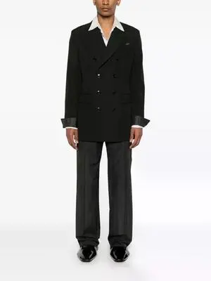 Martine Rose Double-breasted Pinstripe Wool-blend Jacket