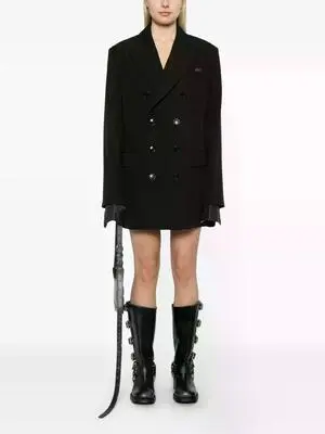 Martine Rose Double-breasted Pinstripe Wool-blend Jacket