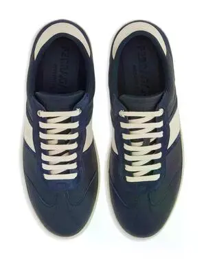 FERRAGAMO Logo-debossed Leather Sneakers - Blue