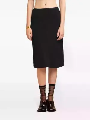AMI Paris Crepe Midi Skirt
