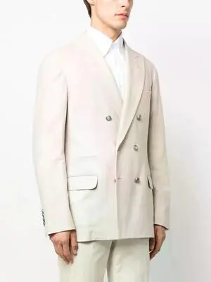 Brunello Cucinelli Peak-lapel Double-breasted Blazer - Neutrals
