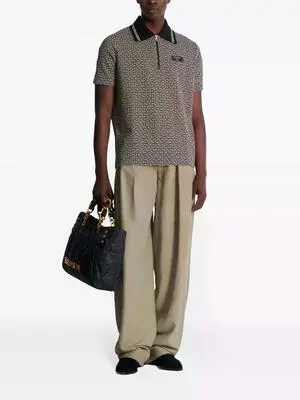Balmain Labyrinth Jacquard Polo Shirt