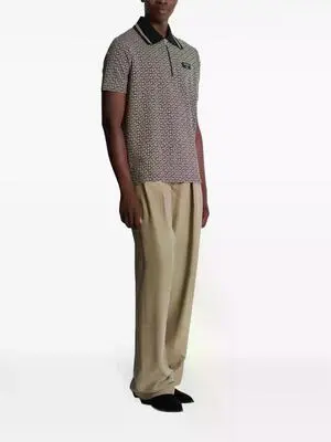 Balmain Labyrinth Jacquard Polo Shirt