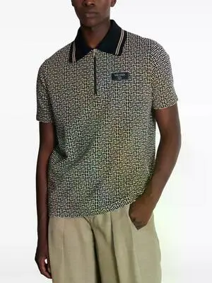 Balmain Labyrinth Jacquard Polo Shirt