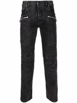 Balmain Zip Up Jeans For Men