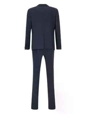 Tagliatore Brooch-detail Three-piece Suit - Blue