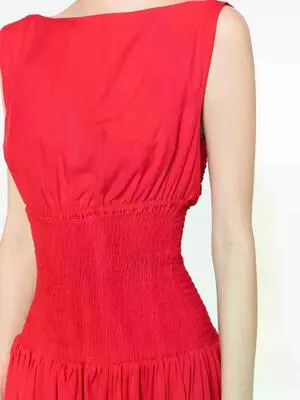 BAMBAH Ruched Backless Dress