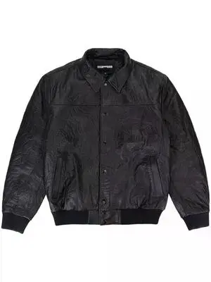 SP5DER Debossed Leather Jacket