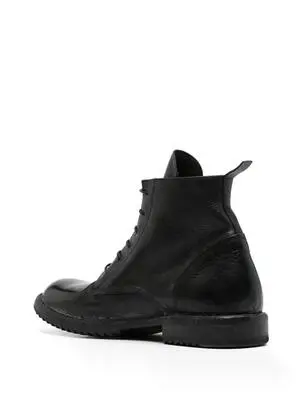 Moma Black Calf Leather Ankle Boots