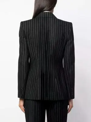 Alexander McQueen Striped Double-breasted Blazer