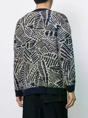 PORTS V Abstract Pattern Print Cardigan