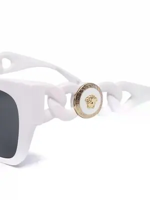 Versace Chain-arm Cat-eye Sunglasses