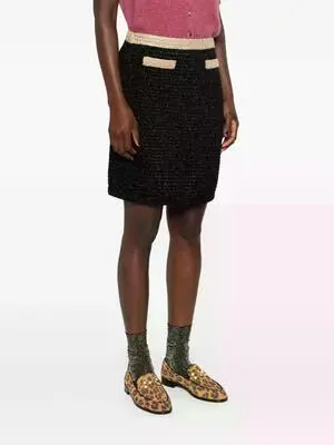 Miu Miu Lamé Knitted Miniskirt