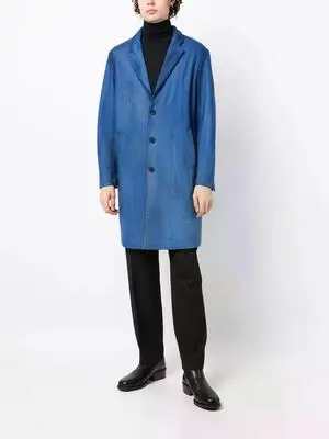 Avant Toi Painted-effect Merino Wool Overcoat