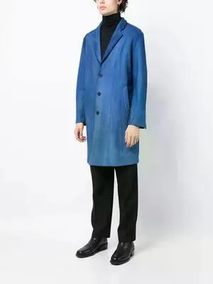 Avant Toi Painted-effect Merino Wool Overcoat