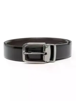 Boggi Milano Reversible Leather Belt - Black