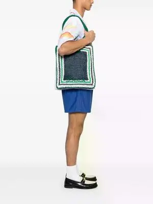 Casablanca Crochet Tote Bag - Blue