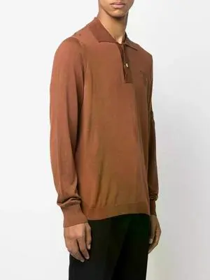 BILLIONAIRE Logo-patch Silk Blend Jumper - Brown