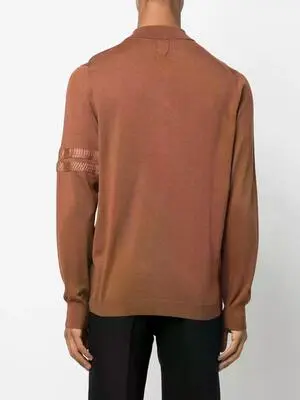 BILLIONAIRE Logo-patch Silk Blend Jumper - Brown