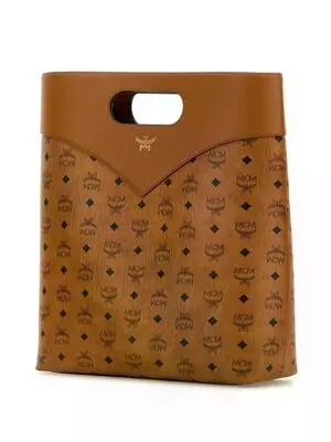 Mcm Visetos-print Leather Bag